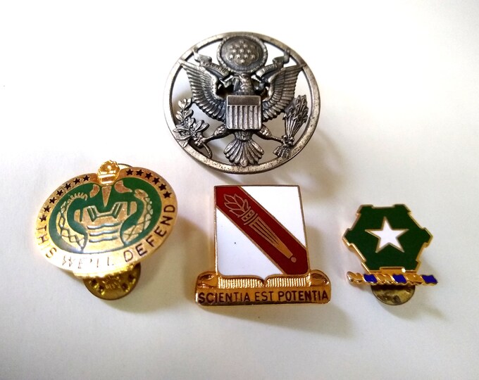 4 Vintage Military Pins/badge - U.S. Army Drill Instructor Pin, 6th ...