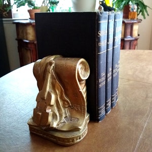 Vintage 1965 Musical Violin and Sheet Music Heavy Clayware Gold Painted ...