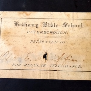 Victorian Era Bible Given as an Award by Bethany Bible School ...