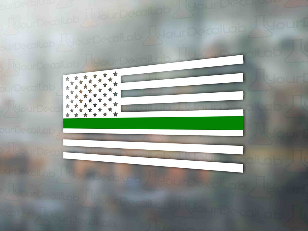 Green Line Decal American Flag Many Colors & Sizes - Etsy