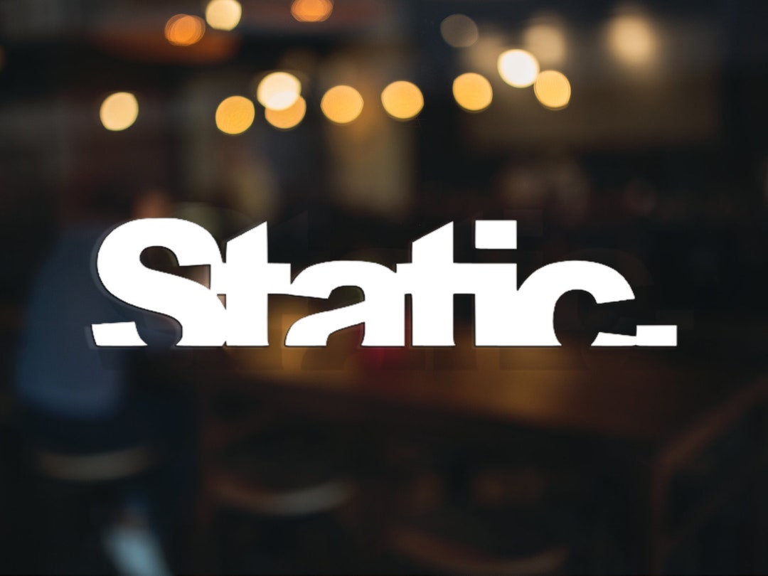 Static Decal Many Colors & Sizes - Etsy
