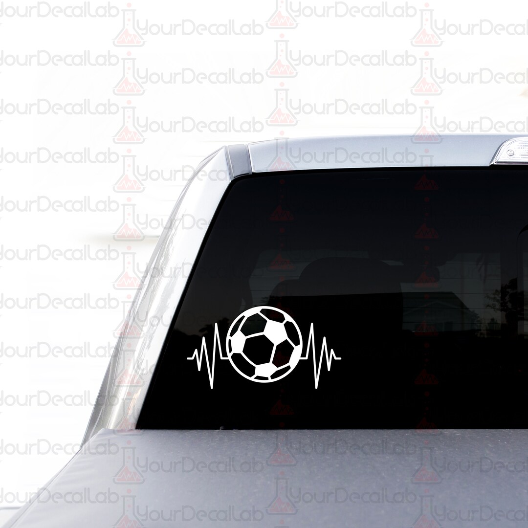 Soccer Heartbeat Decal Many Colors & Sizes - Etsy