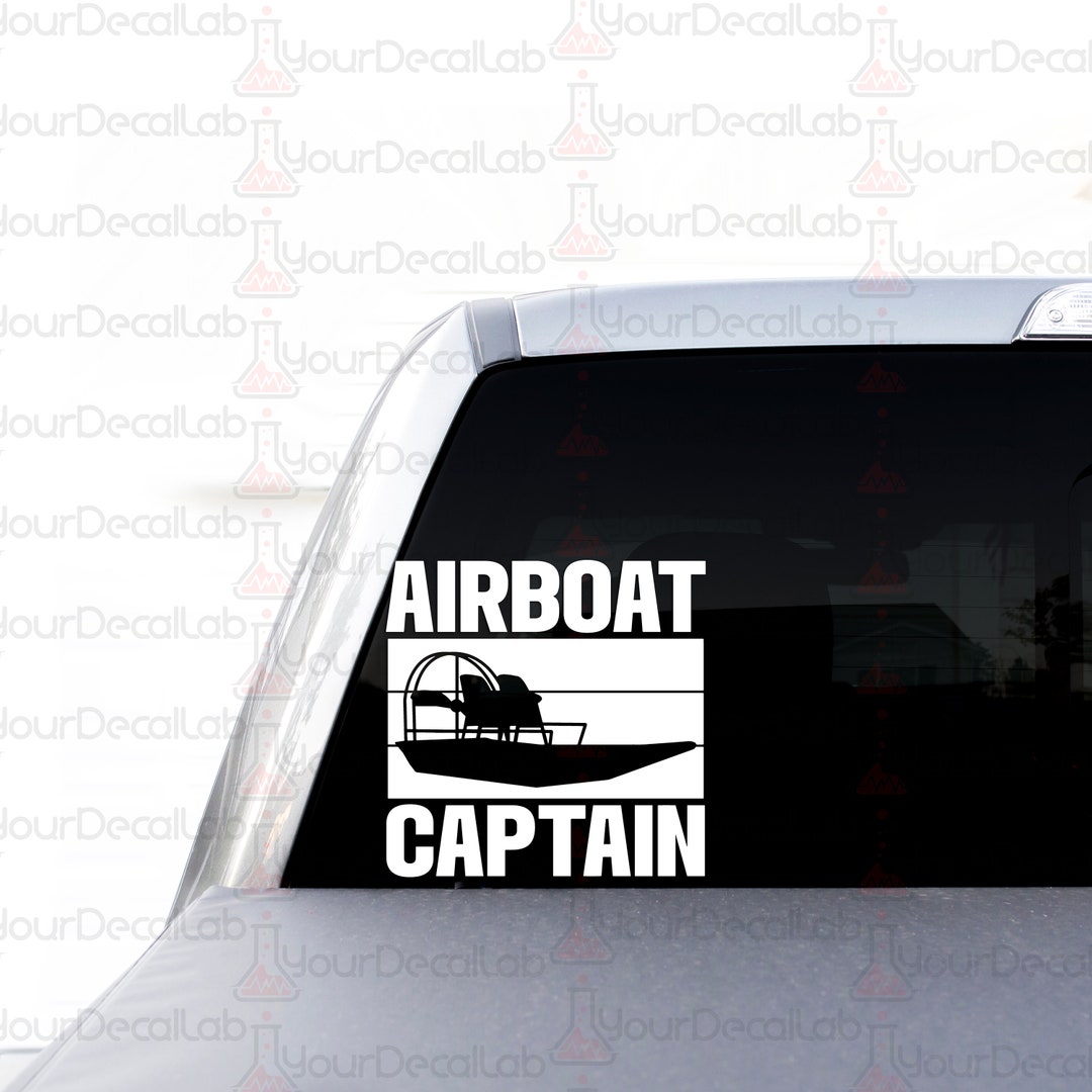 Airboat Captian Decal Many Colors & Sizes - Etsy