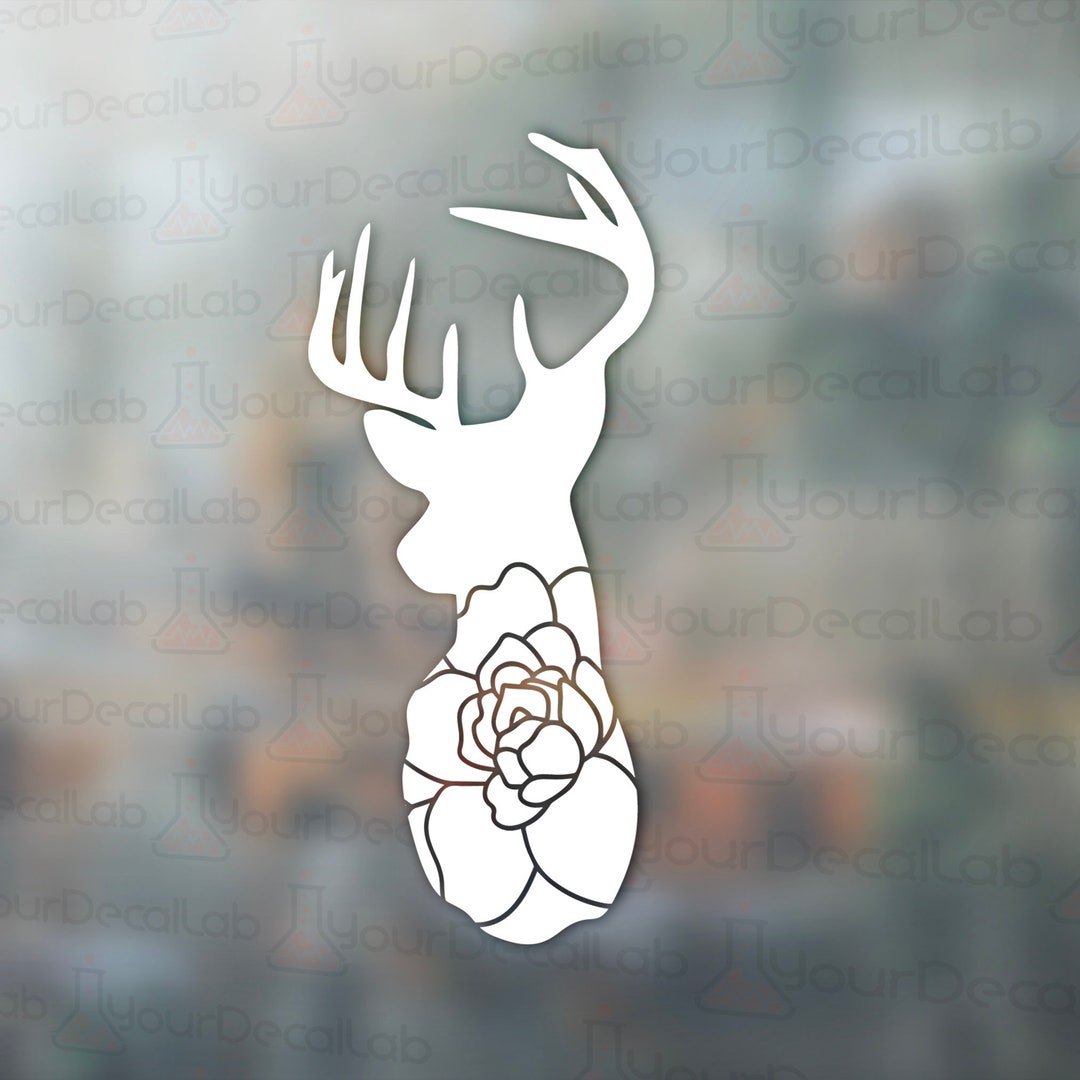 Buck Flower Decal Many Colors & Sizes - Etsy