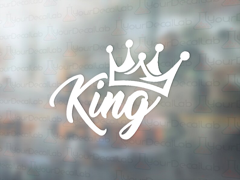 King Crown Decal Many Colors & Sizes - Etsy