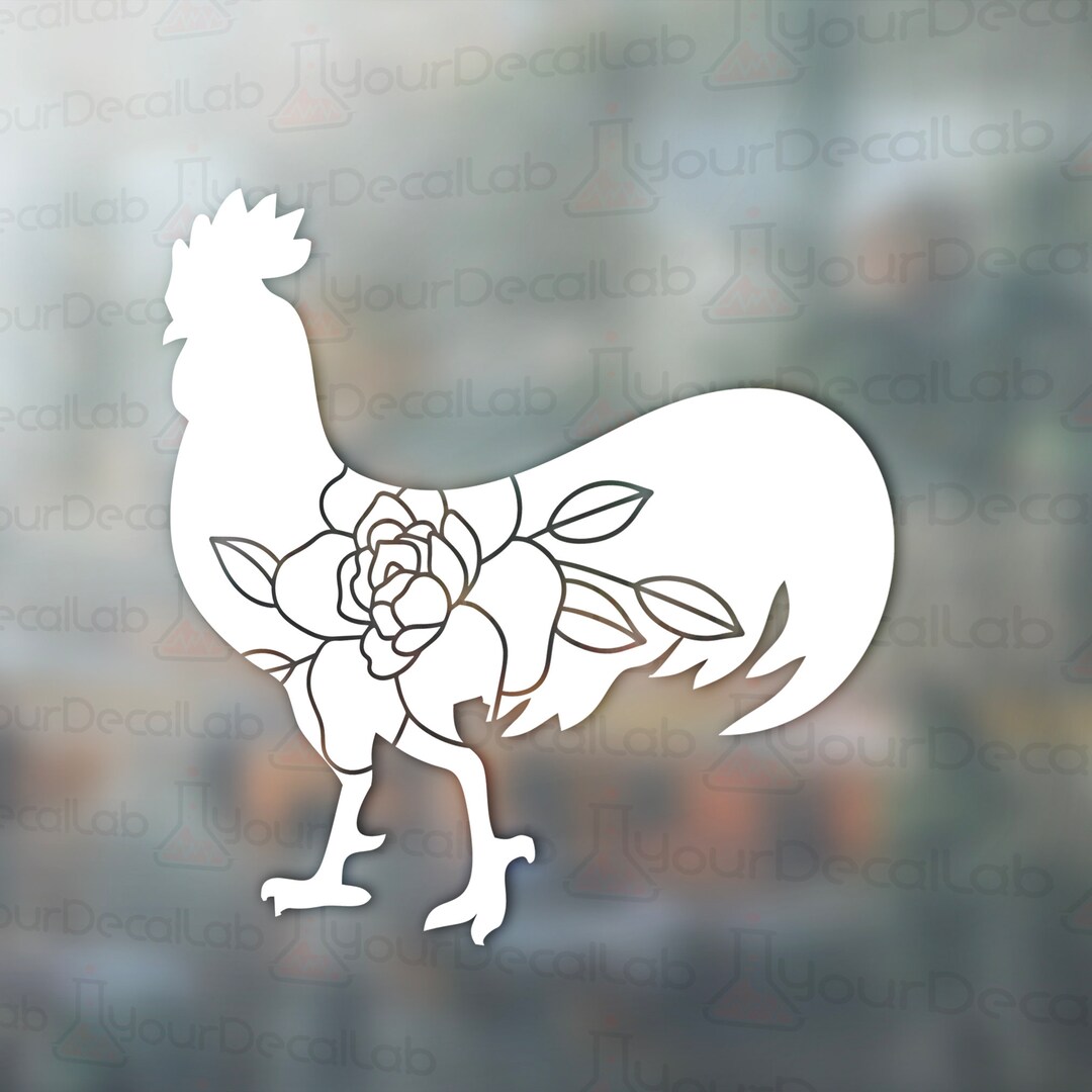 Chicken Flower Decal Many Colors & Sizes - Etsy