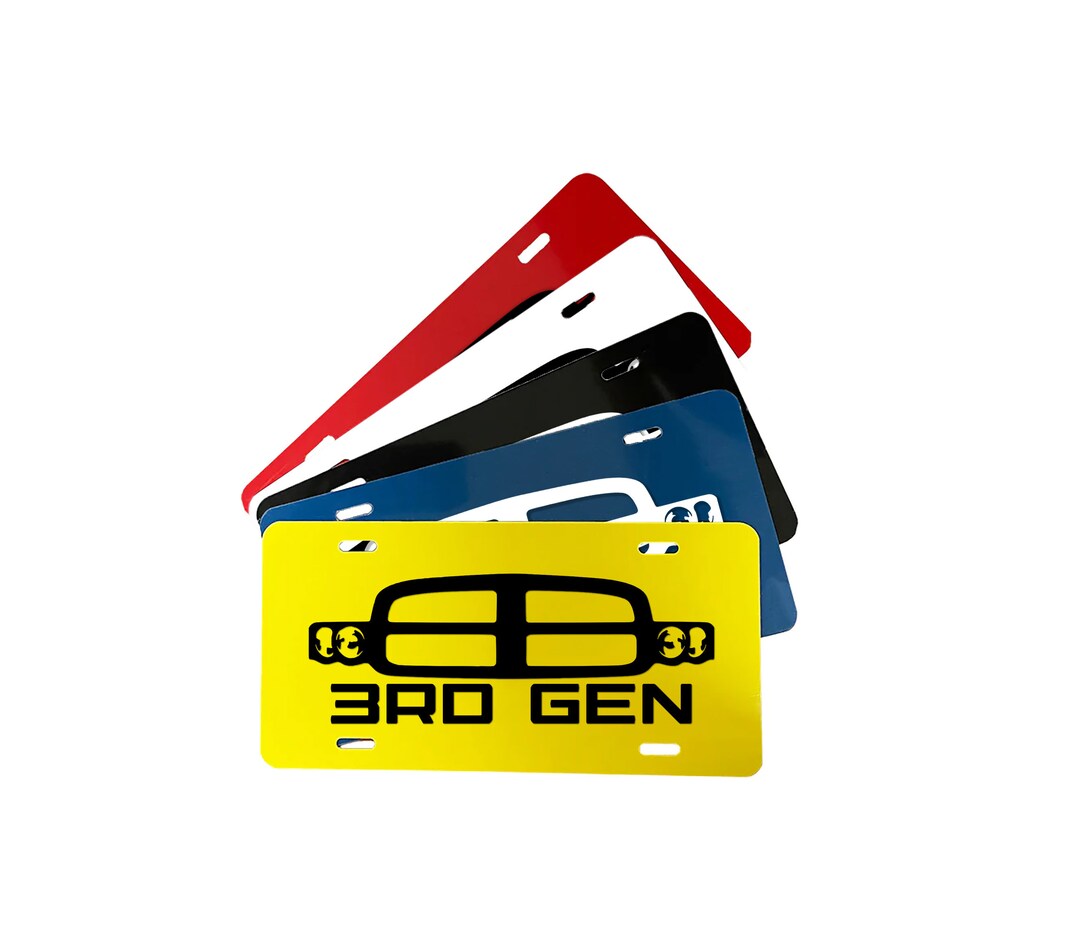3rd Gen Grille License Plate Many Colors - Etsy