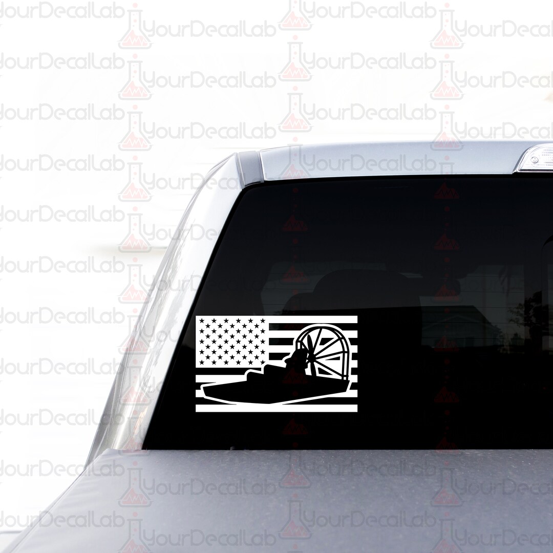 Airboat American Flag Decal Many Colors & Sizes - Etsy