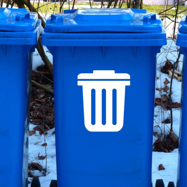 Trash Can Decal - Etsy