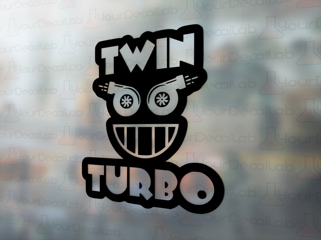 Twin Turbo Decal Many Colors & Sizes - Etsy