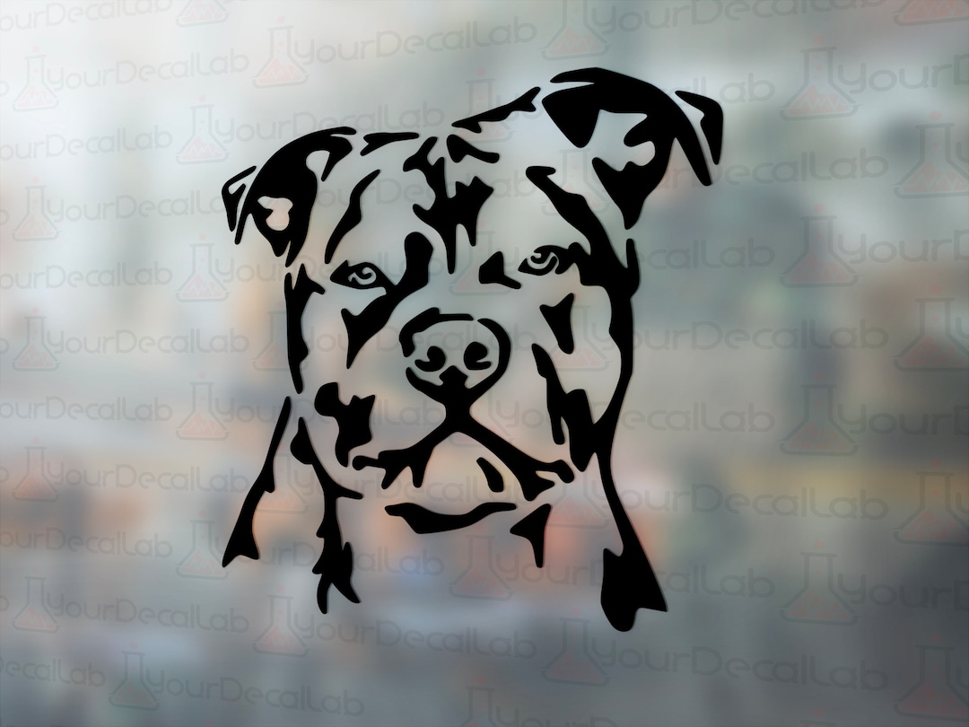 Pit Bull Head Decal Many Colors & Sizes - Etsy