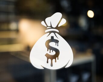 Dripping Money Bag Decal Many Colors & Sizes - Etsy