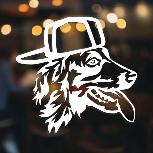 Lab With Backwards Hat Sticker - Etsy