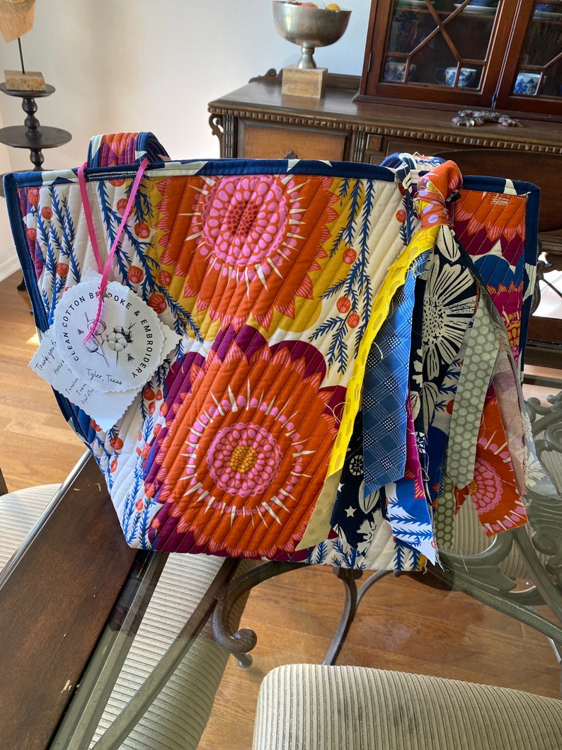 Quilted Tote Bag Whimsical Tote Custom Totes Pieced Tote - Etsy