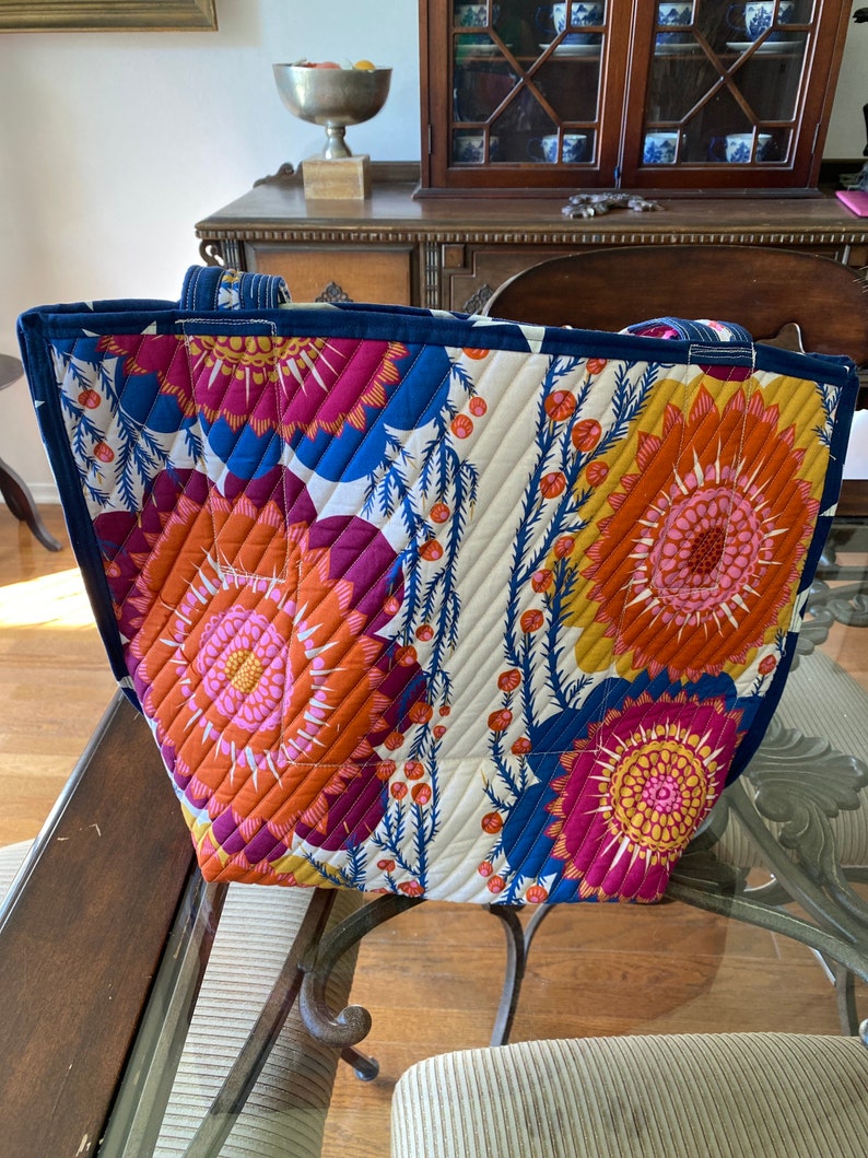 Quilted Tote Bag Whimsical Tote Custom Totes Pieced Tote - Etsy