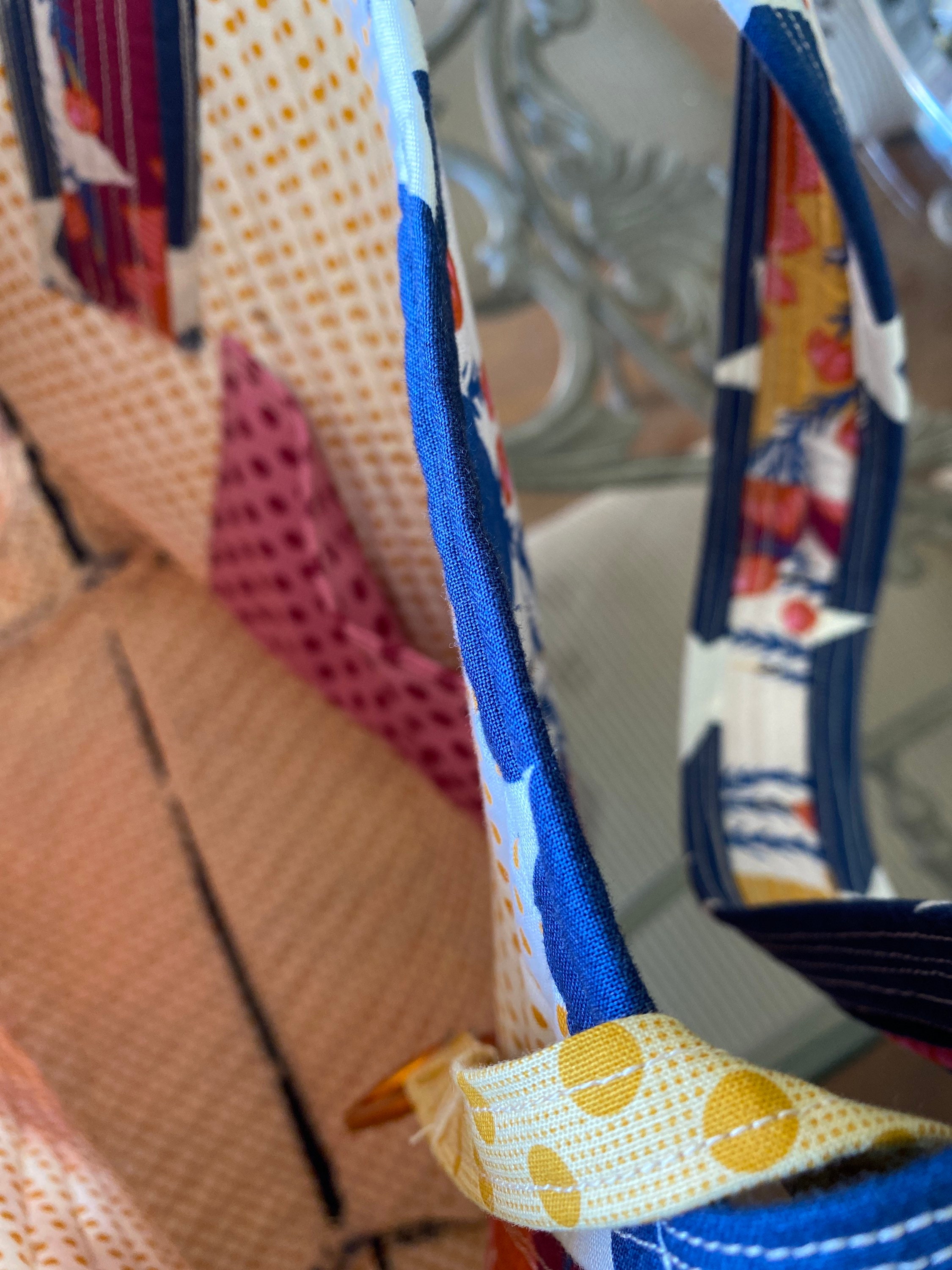 Quilted Tote Bag Whimsical Tote Custom Totes Pieced Tote - Etsy