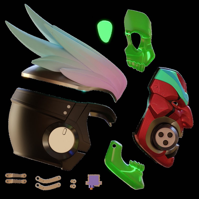 Motorized Cyberdemon Genji Helmet From Overwatch 2 - Etsy Motorized Cyberdemon Genji Helmet From Overwatch 2 - Etsy