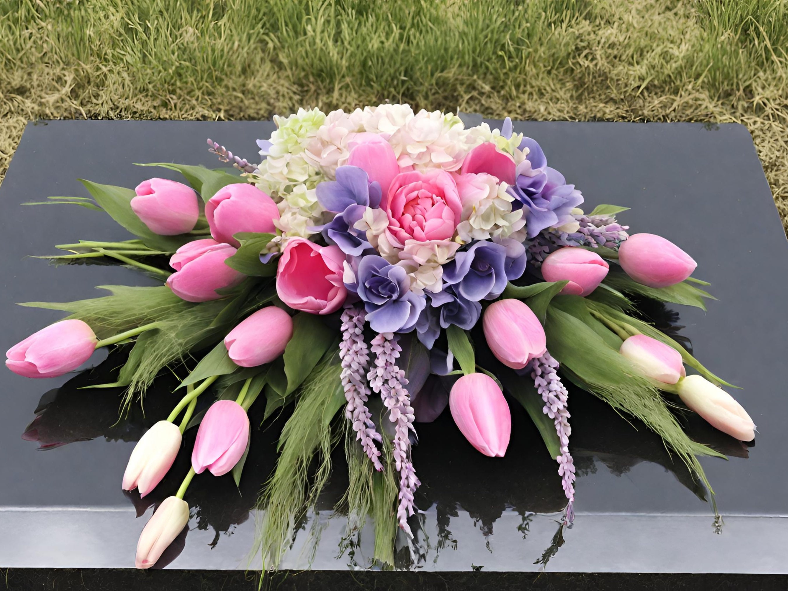 Headstone Flowers for Daughter for Gravestone Flowers for Memorial ...