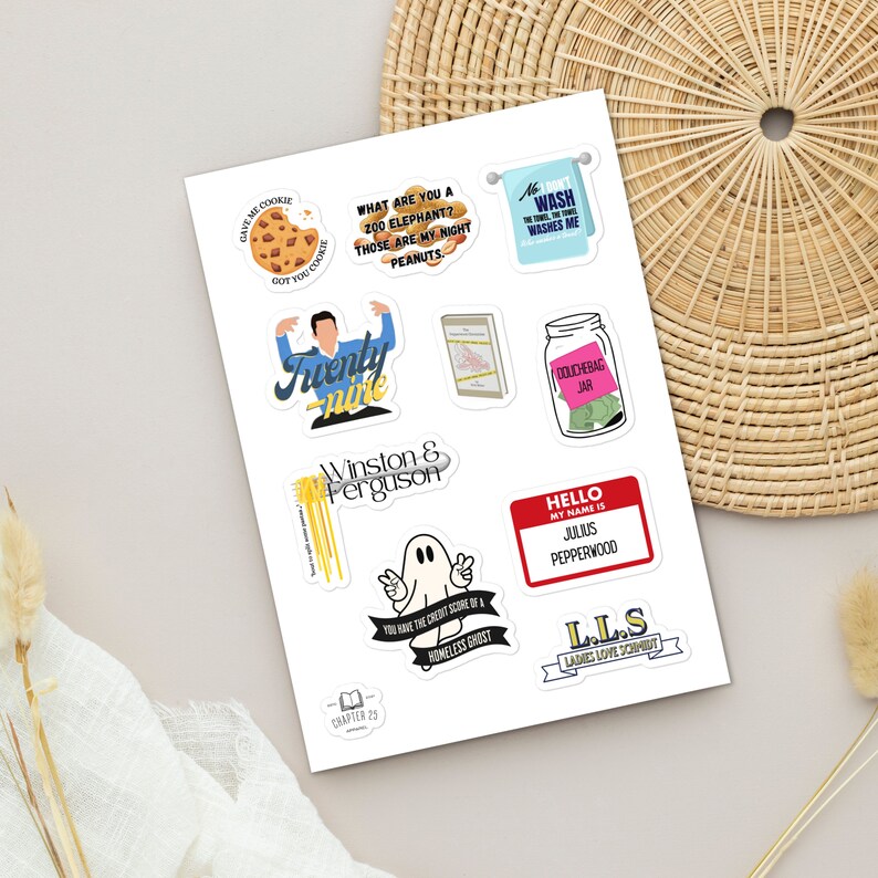 New Girl Sticker Sheet With 10 Bubble Free Kiss-cut Stickers Jess, Nick ...