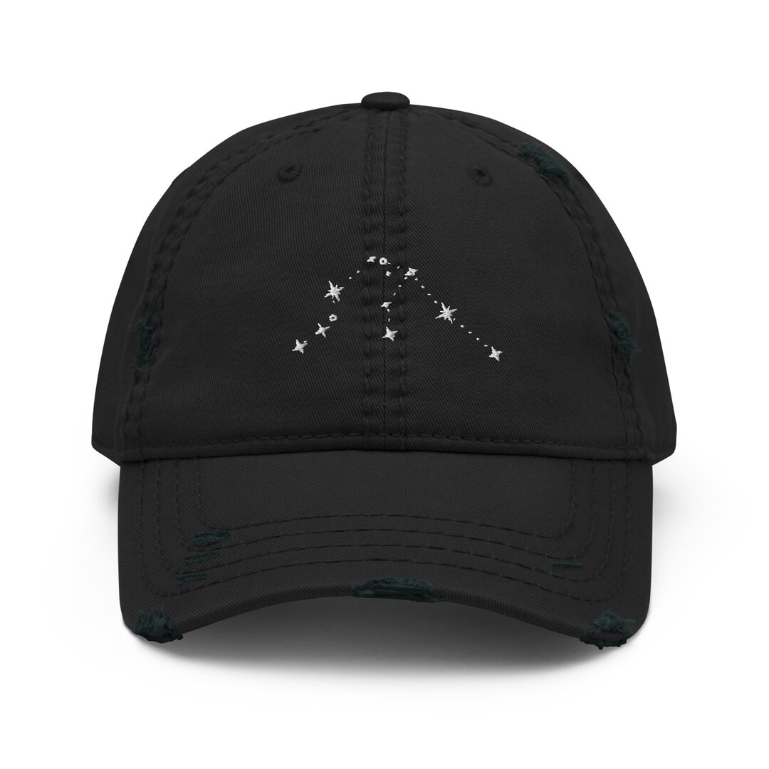 Aquarius Zodiac Constellation Star Sign Distressed Cap | Astrology ...