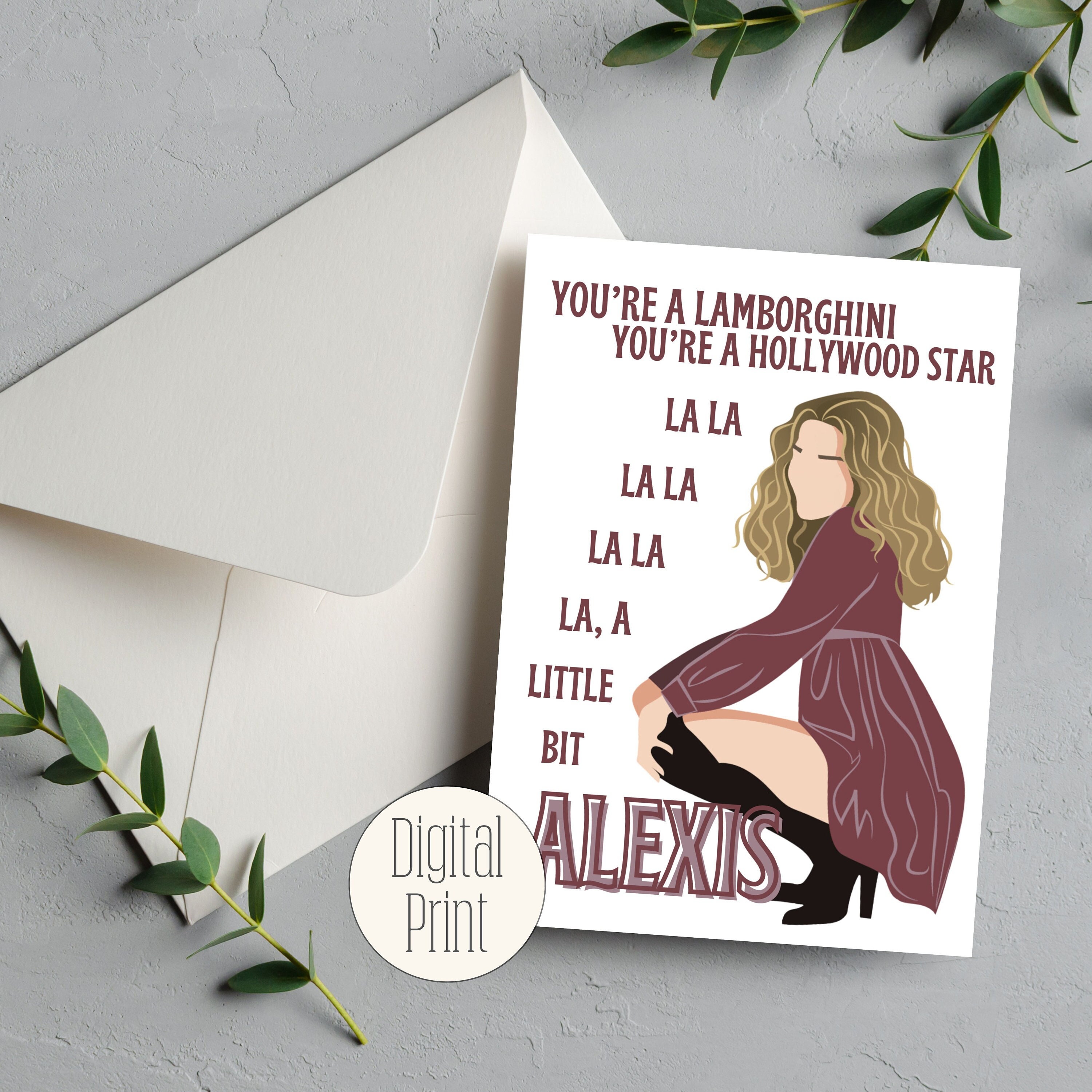 Schitt's Creek A Little Bit Alexis Birthday Card Digital Download Blank ...