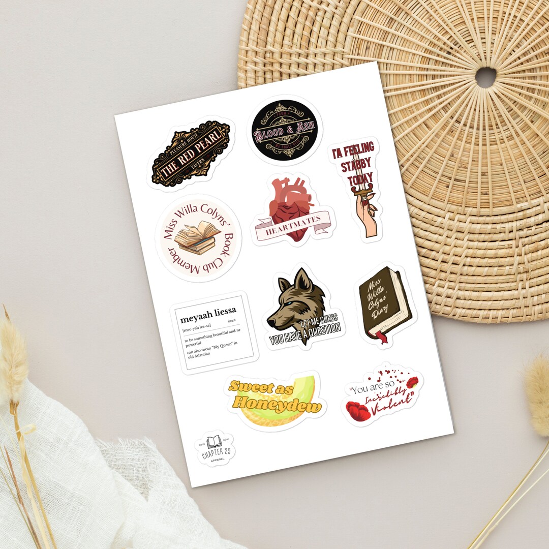 From Blood and Ash Vinyl Sticker Sheet With 10 Bubble-free Kiss Cut ...