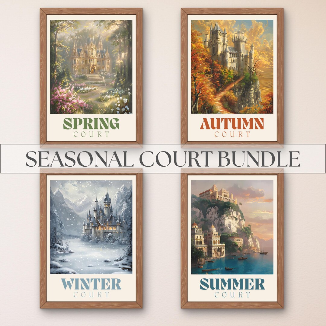 ACOTAR Seasonal Court Bundle Wall Art Digital Download A Court of ...