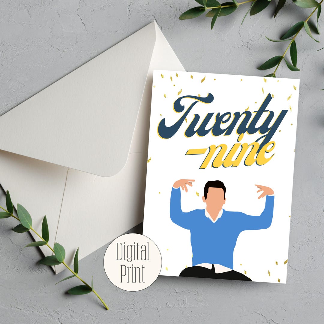 Schmidt 29 New Girl Birthday Card Digital Download Print | Twenty-nine ...