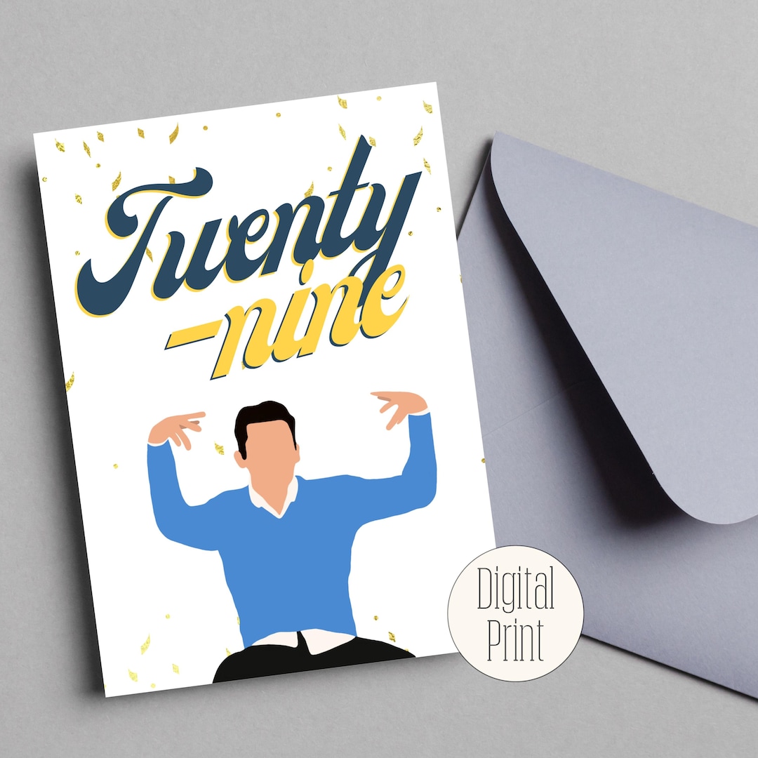 New Girl Schmidt Birthday Card - Twenty-nine, Funny (digital Download ...