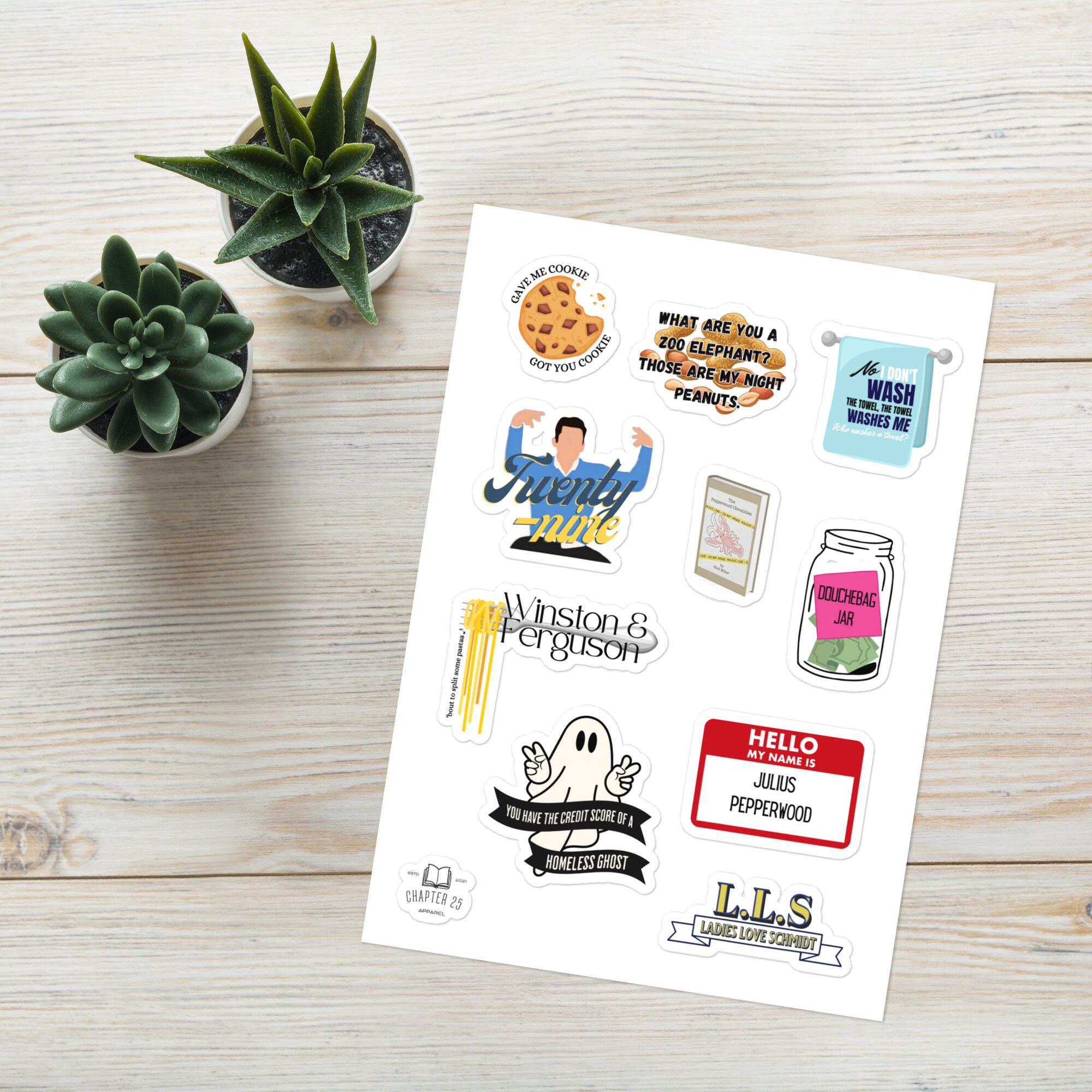 New Girl Sticker Sheet With 10 Bubble Free Kiss-cut Stickers Jess, Nick ...