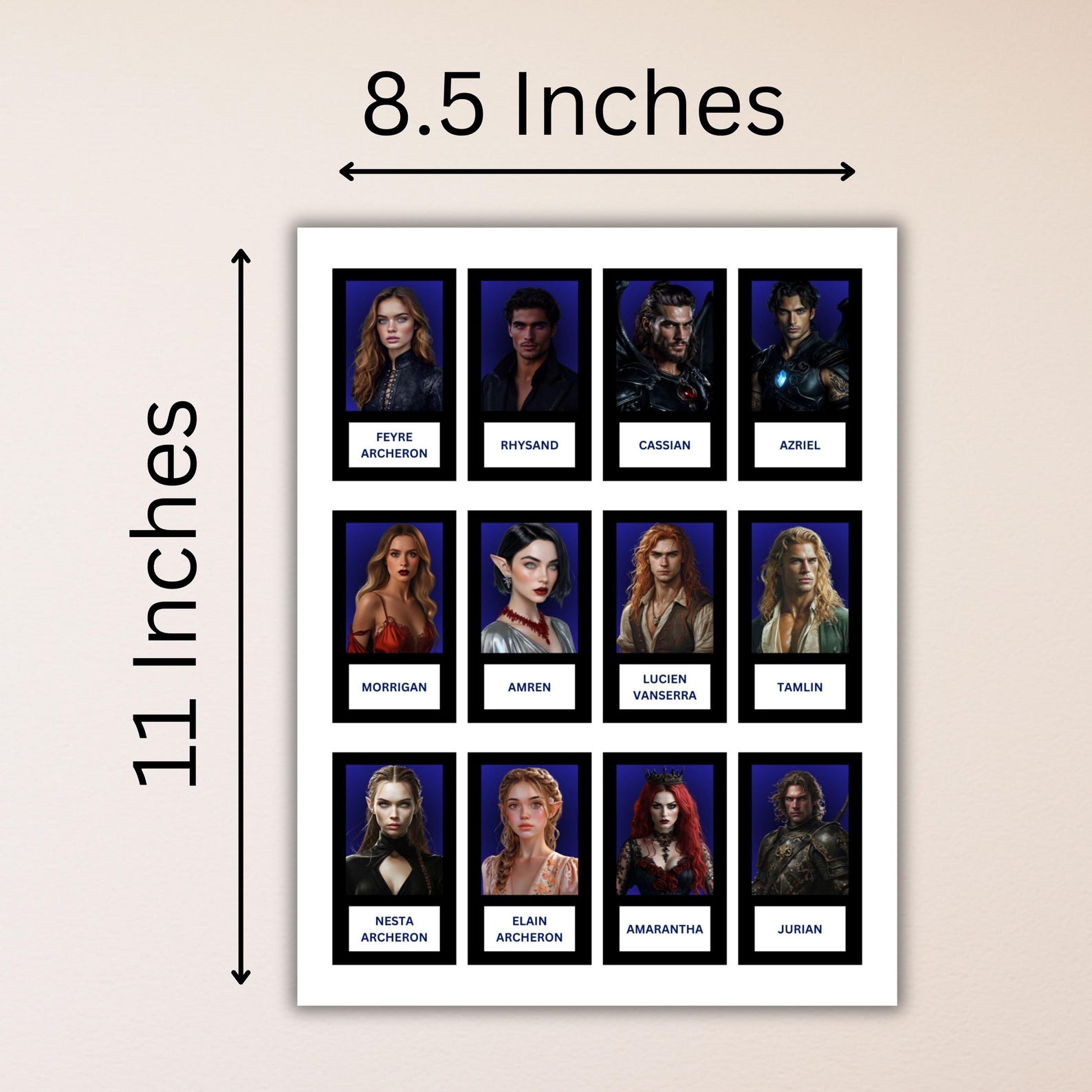 ACOTAR Guess Who? Digital Download Character Cards, Instant Print A ...