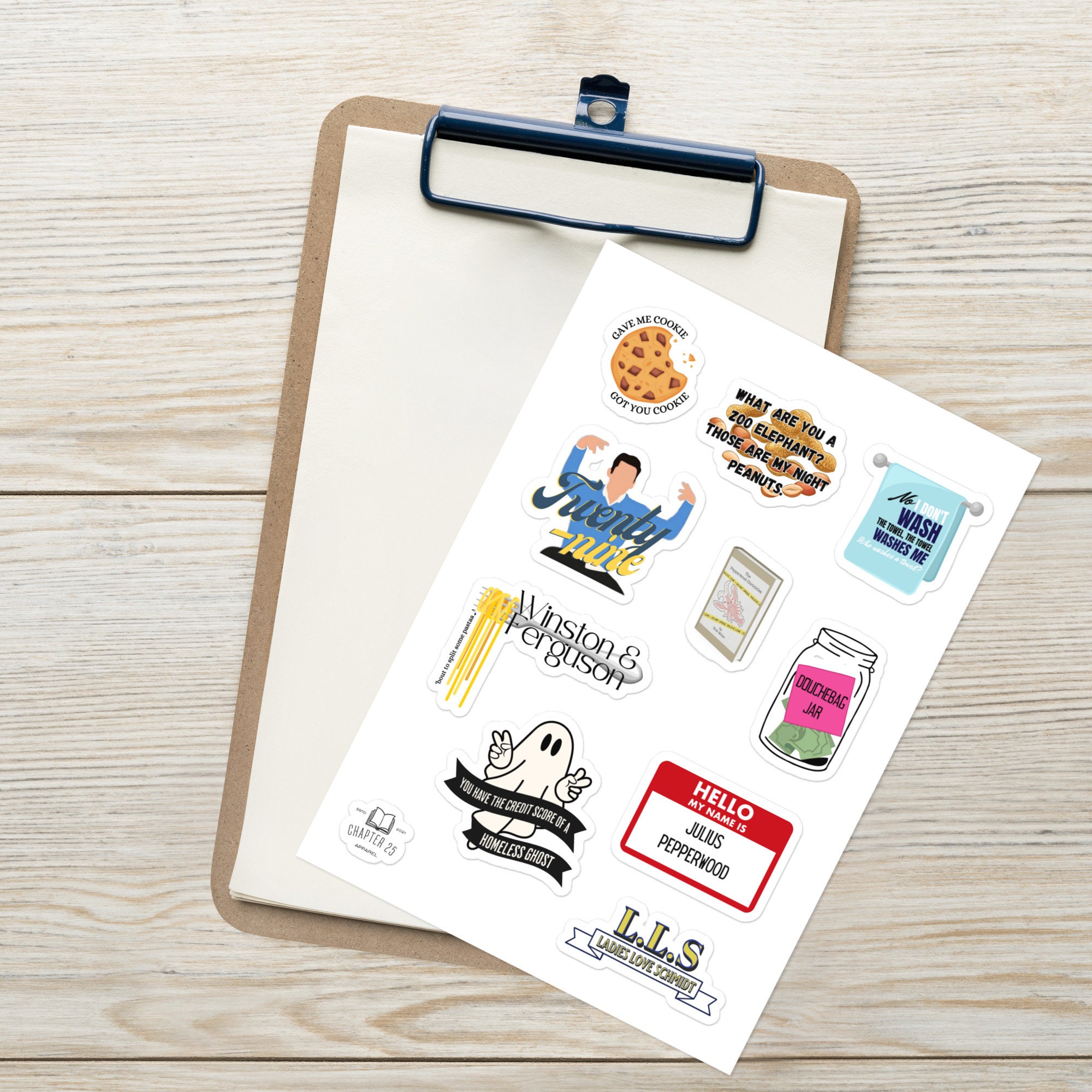 New Girl Sticker Sheet With 10 Bubble Free Kiss-cut Stickers Jess, Nick ...