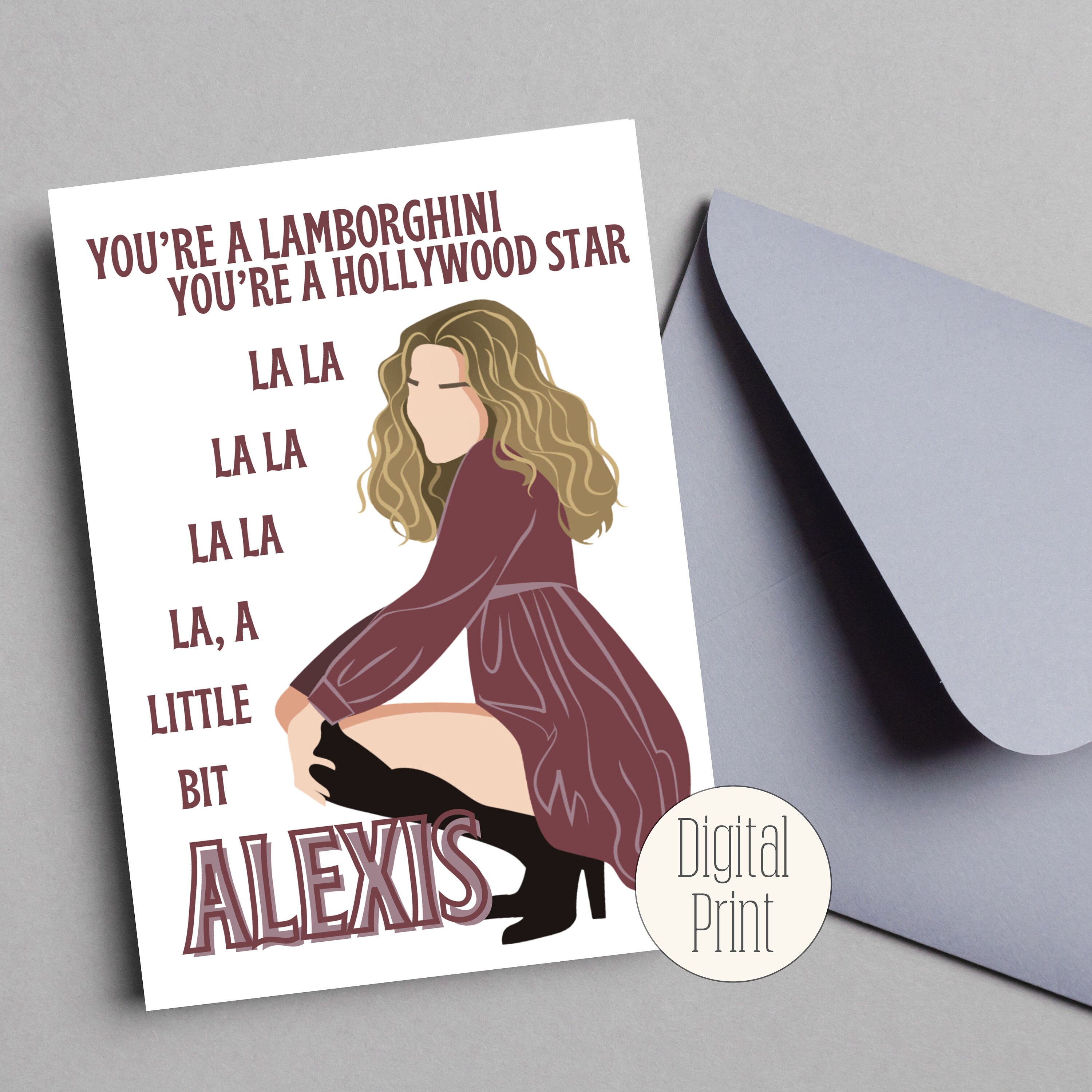 Schitt's Creek A Little Bit Alexis Birthday Card Digital Download Blank ...
