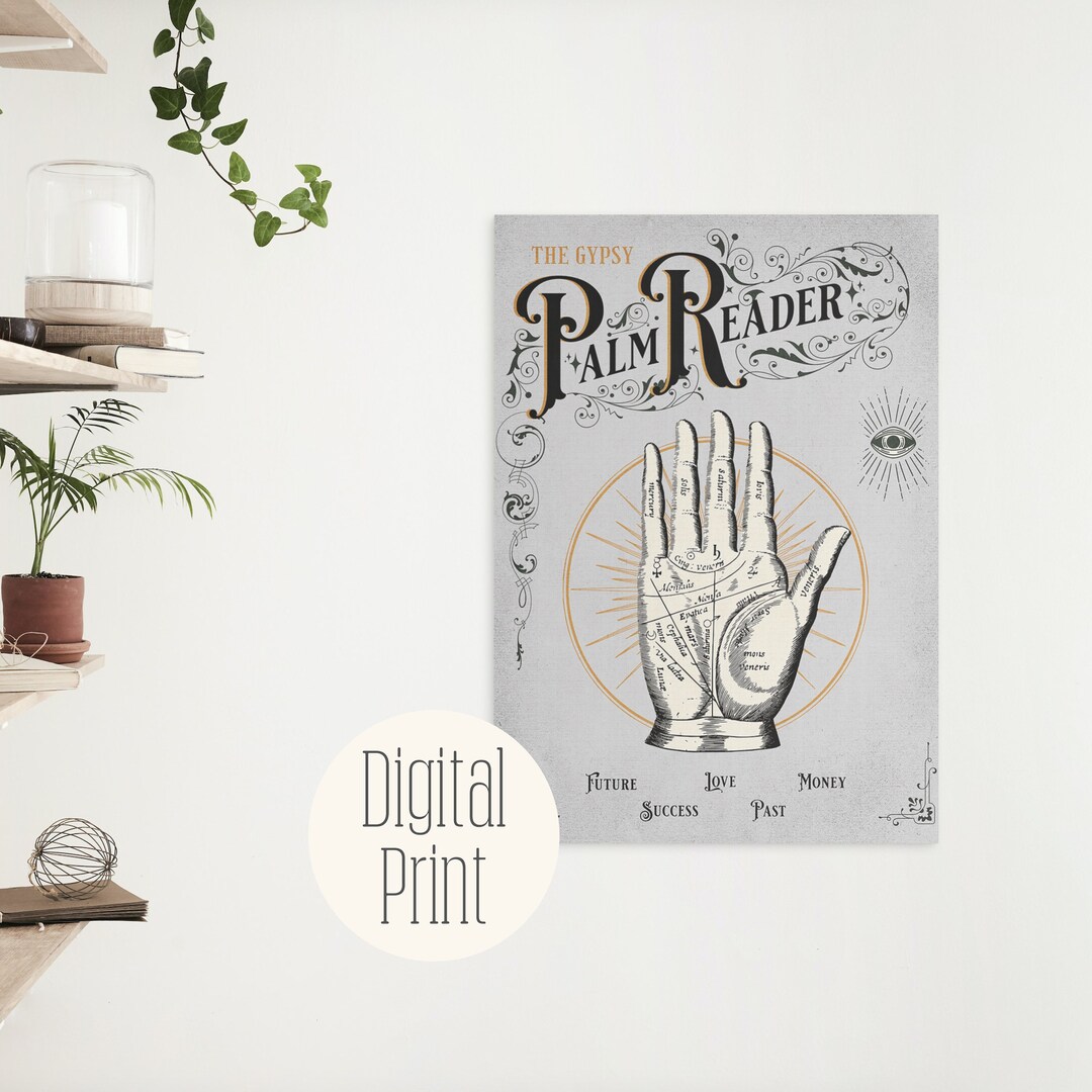 Gypsy Palm Reader Digital Download Poster Sofortiger - Etsy.de