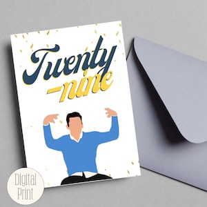Schmidt 29 New Girl Birthday Card Digital Download Print Twenty-nine ...