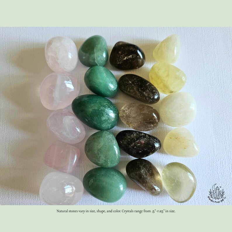 Taurus Zodiac Crystal Set: Rose Quartz, Aventurine, Smoky Quartz ...