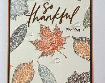 Handmade Thanksgiving Card, Fall, Leaves, Happy Thanksgiving - Etsy