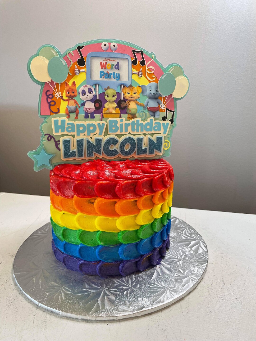 Personalized Cake Topper | Word Party Inspired Cake Topper | Word Party ...