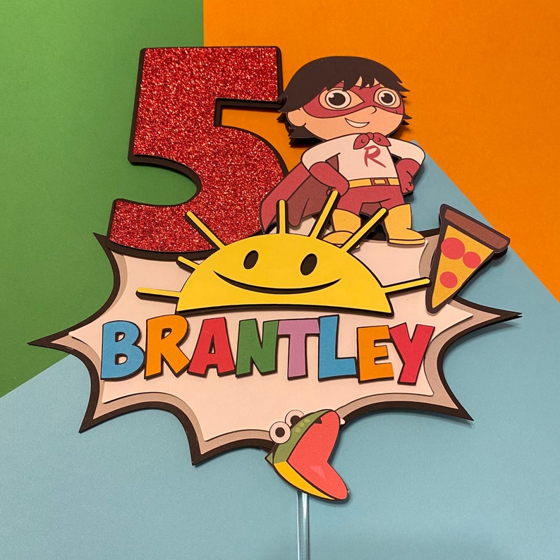 Personalized Cake Topper Ryan's World Inspired Cake Topper Ryan's World ...