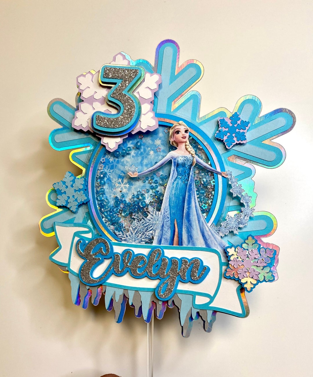Personalized Cake Topper Frozen Elsa Birthday Party - Etsy