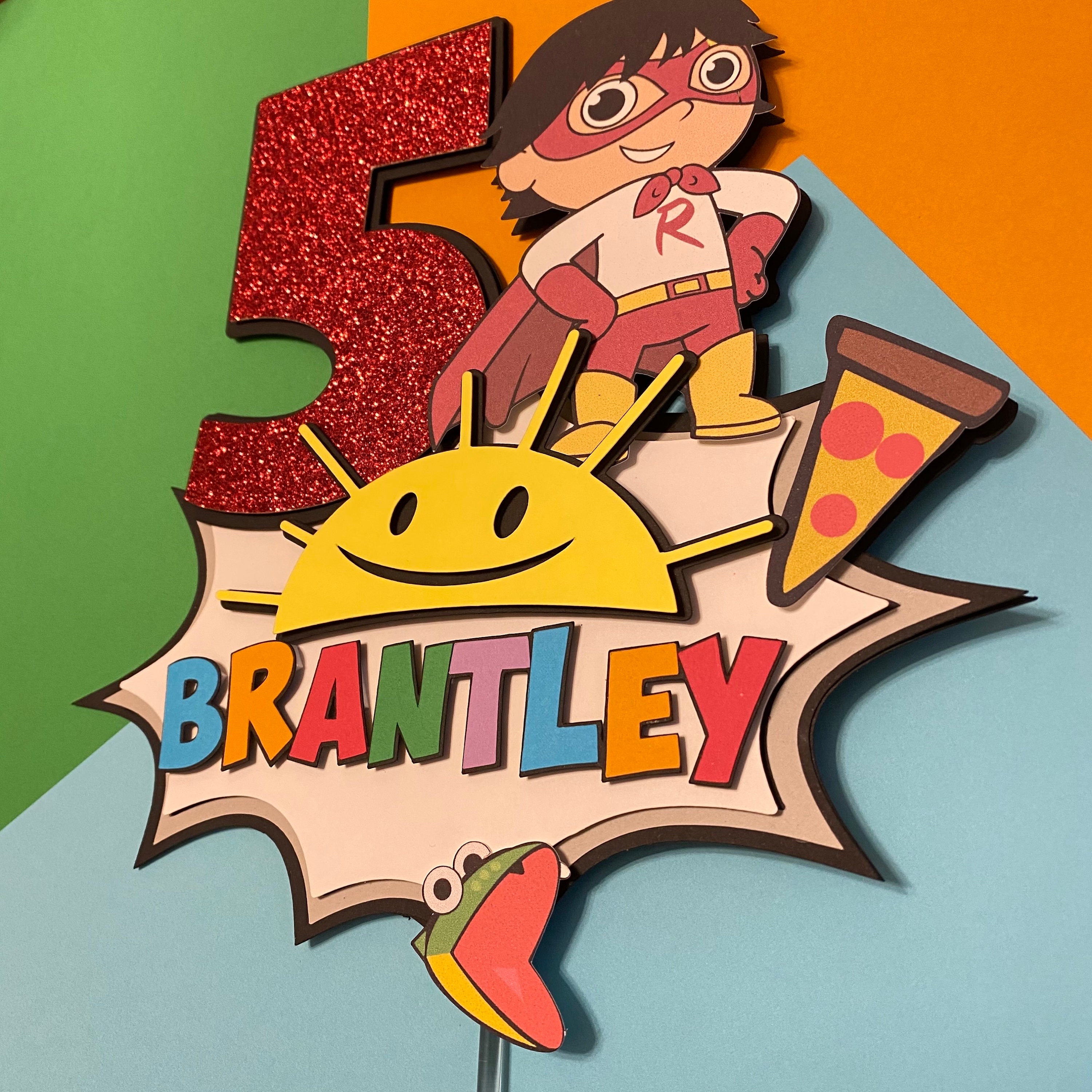 Personalized Cake Topper Ryan's World Inspired Cake Topper Ryan's World ...