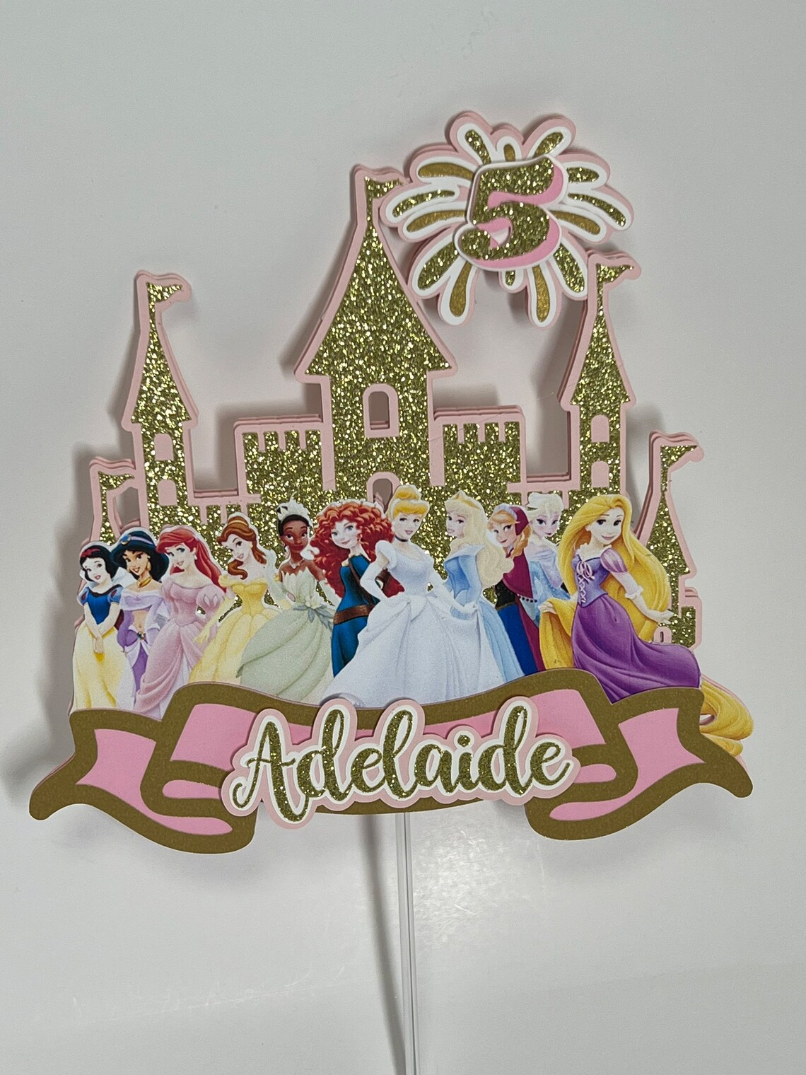 Personalized Cake Topper Princess Party Disney Princess - Etsy