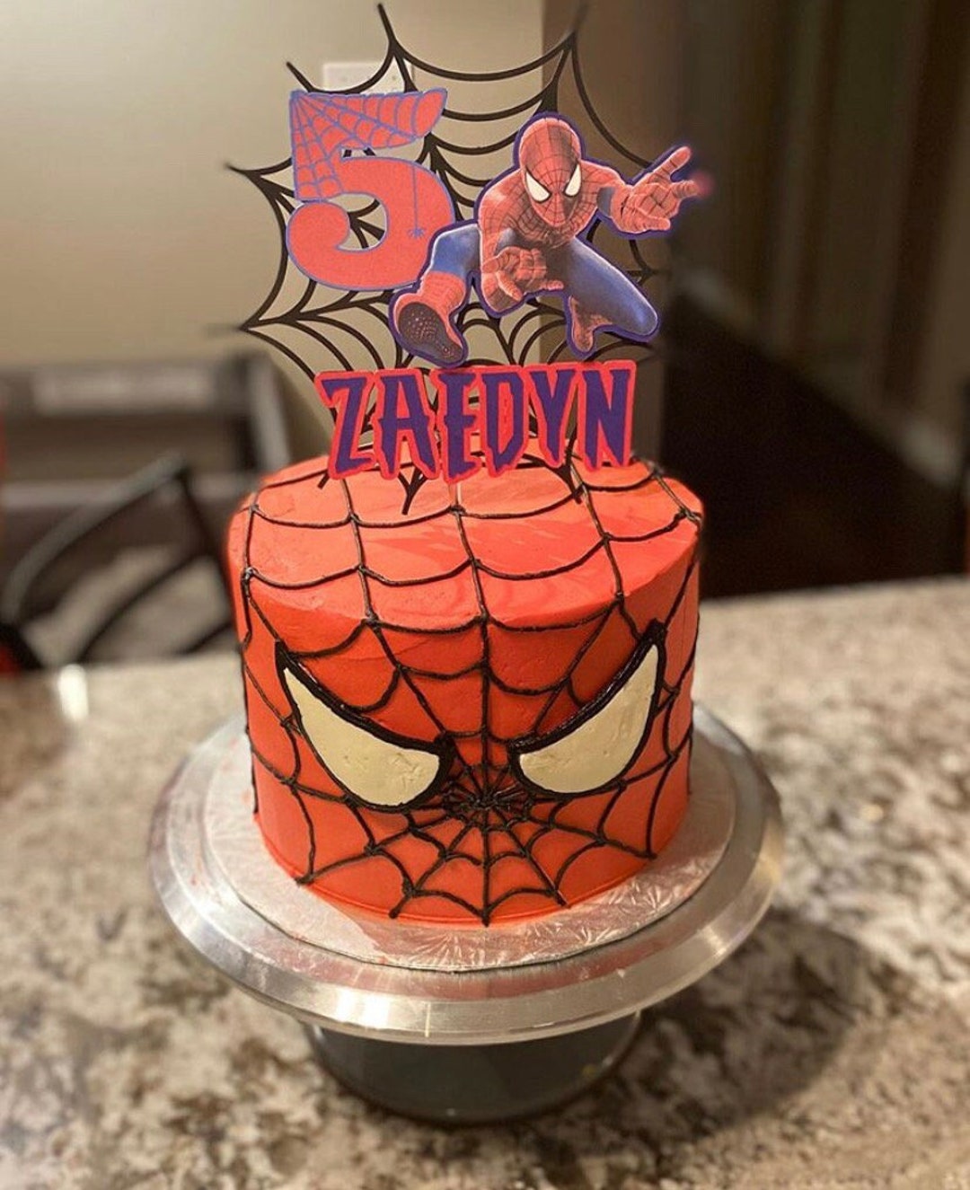 Personalized Cake Topper | Spider-man Inspired Cake Topper | Spider-man ...