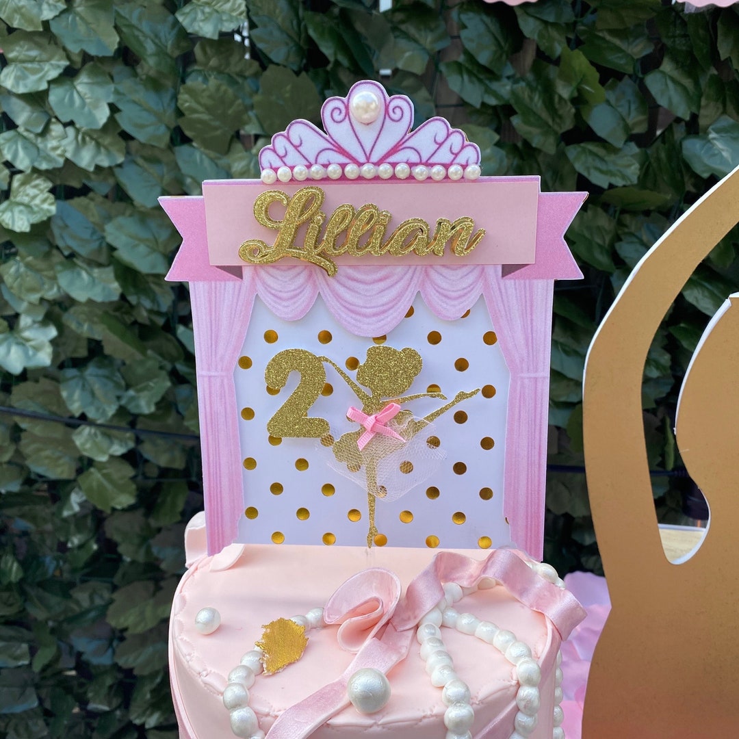 Ballerina Cake Topper Ballerina Birthday Party Decor Tutu Themed