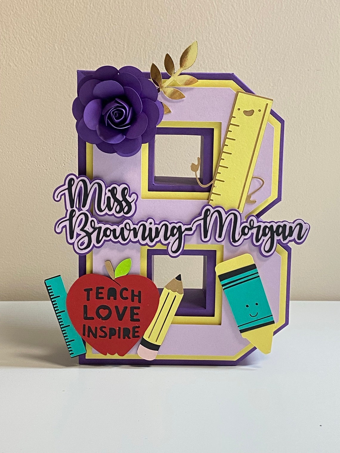 Teacher 3D Letters 3D Letters Teacher Gifts Back to School | Etsy Canada