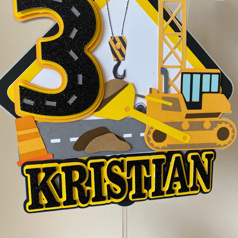 Personalized Cake Topper Construction Inspired Cake Topper Construction ...