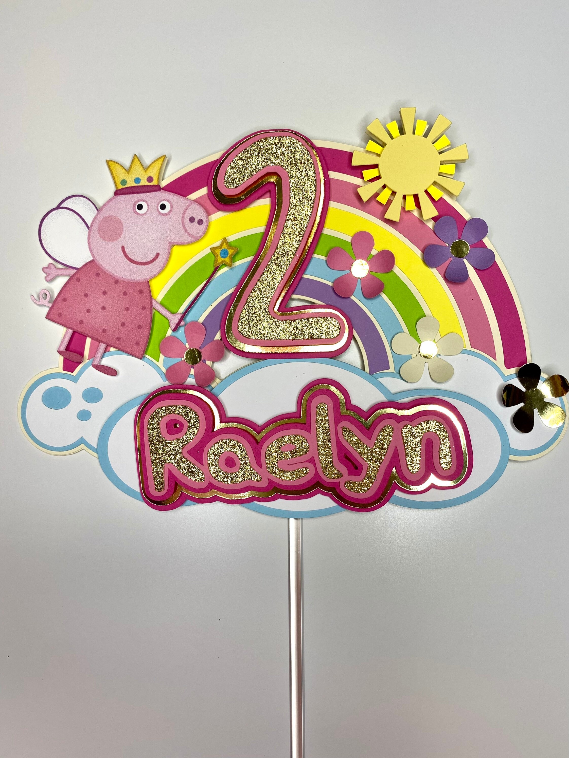 Peppa Pig Cake Topper, Peppa Pig Themed Party, Peppa Pig Themed ...