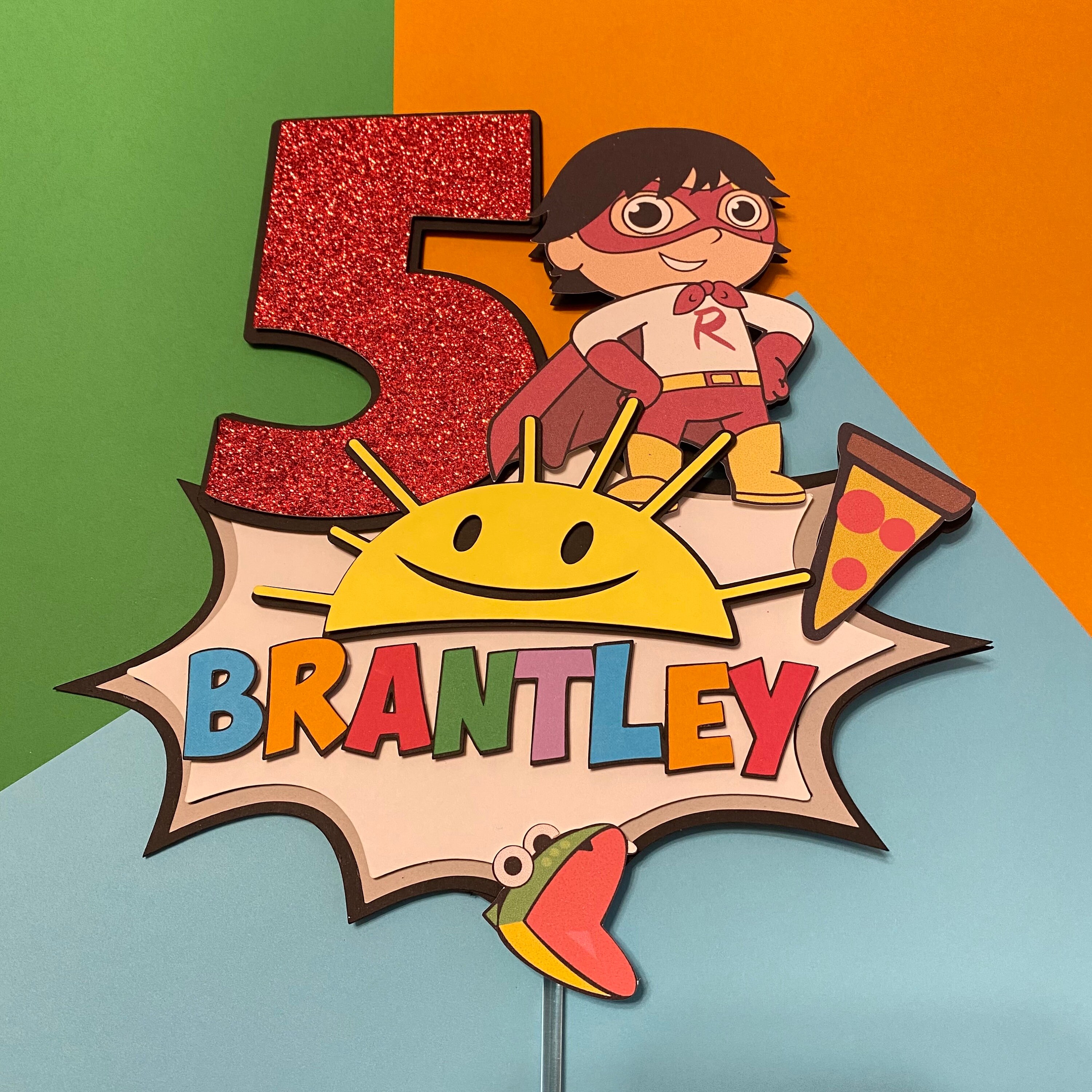 Personalized Cake Topper Ryan's World Inspired Cake Topper Ryan's World ...