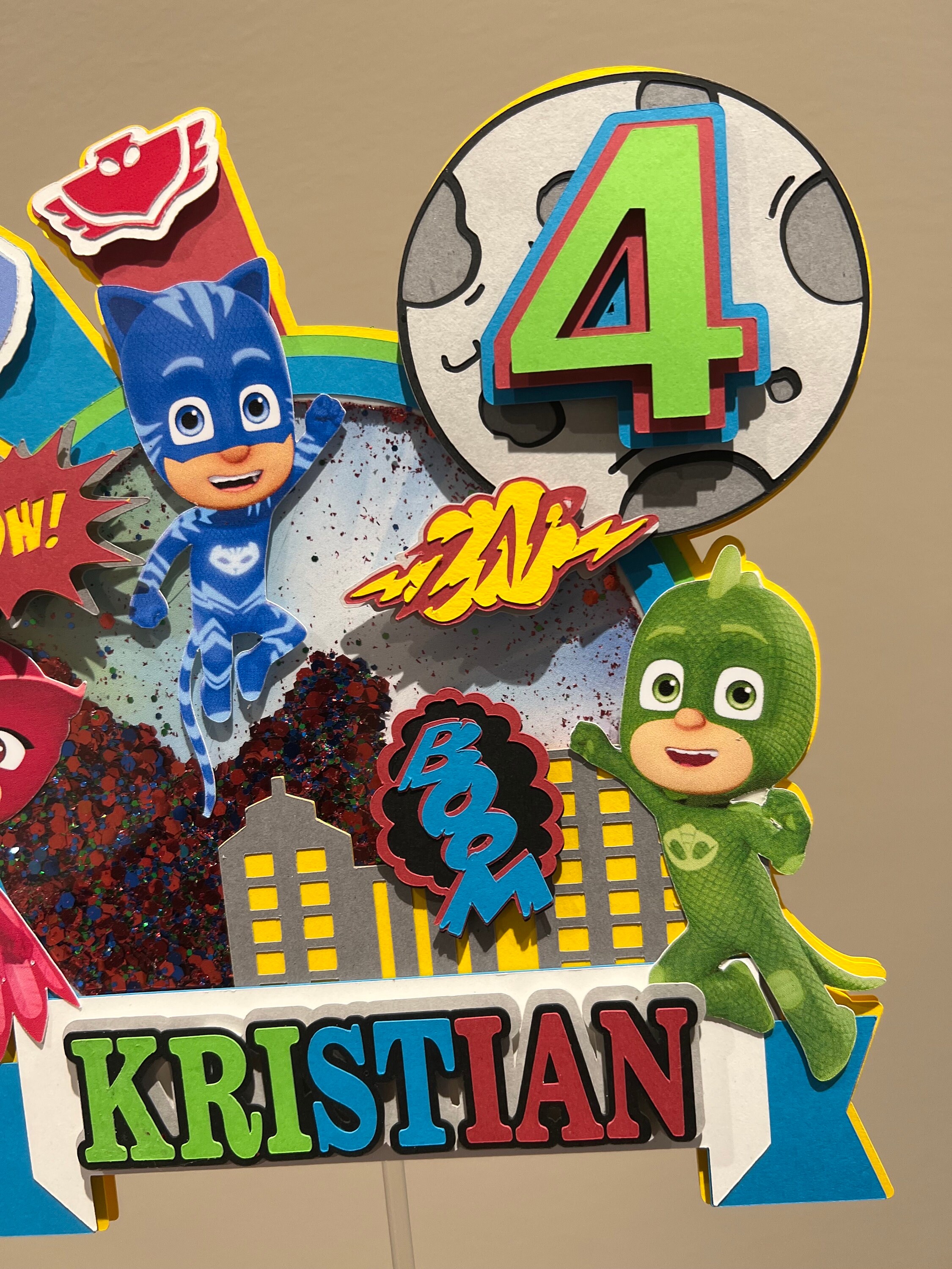 Personalized Cake Topper PJ Mask Cake Topper PJ Mask Birthday Party PJ ...