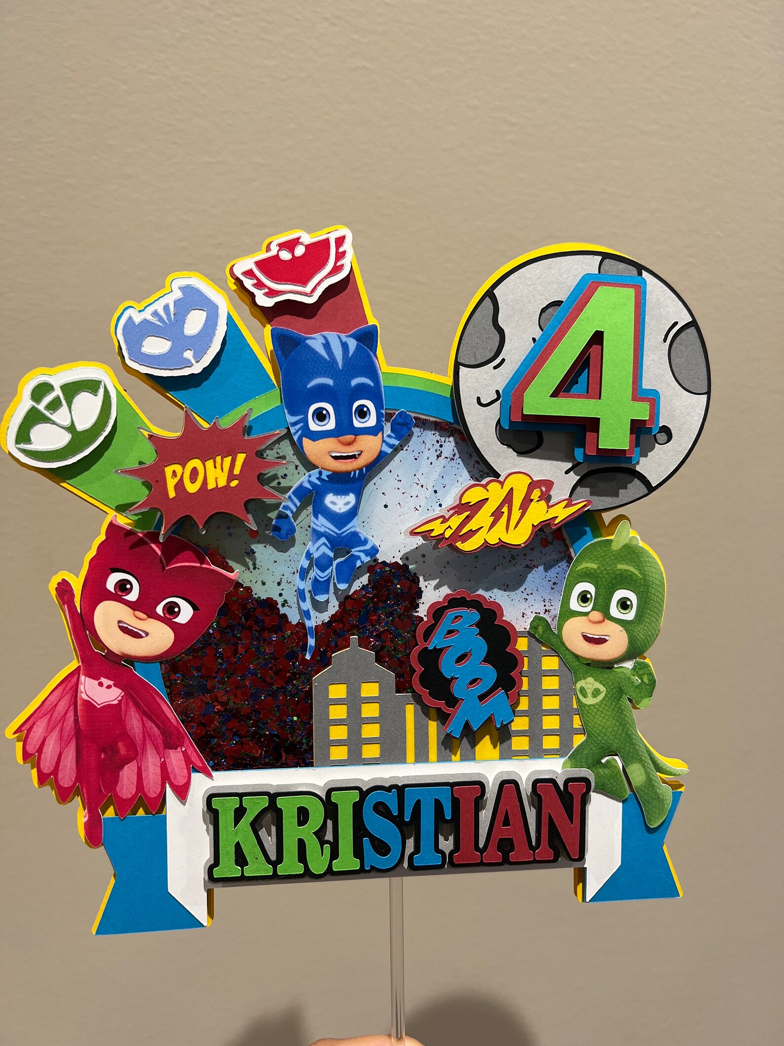 Personalized Cake Topper PJ Mask Cake Topper PJ Mask Birthday Party PJ ...